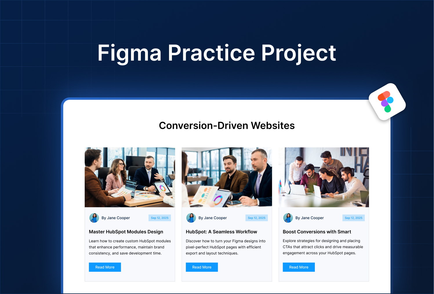 Figma Practice Project: Apply Shapes, Color, Typography & Grids